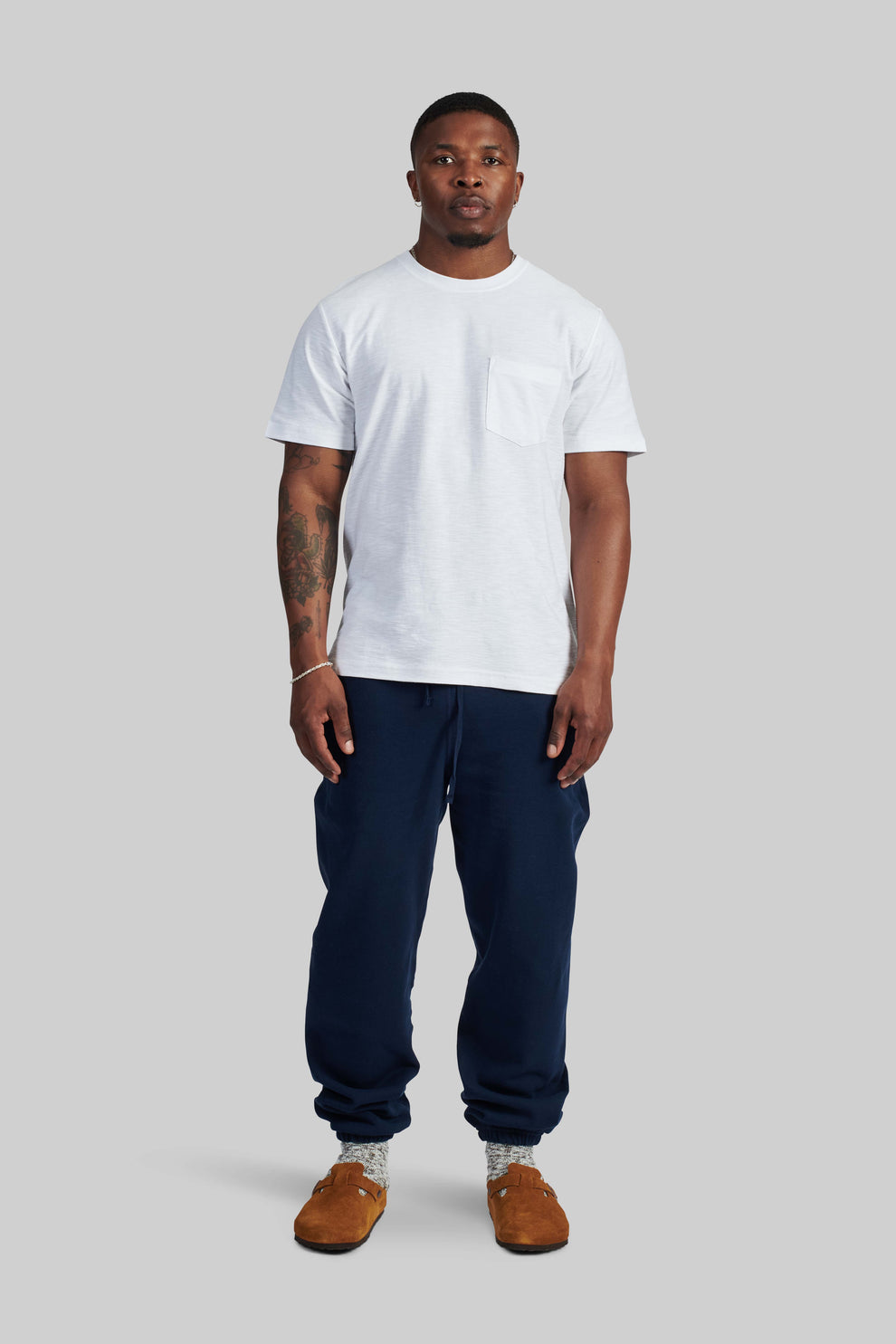 1017 Slub Pocket T-shirt - White - 230 GSM – House Of Blanks