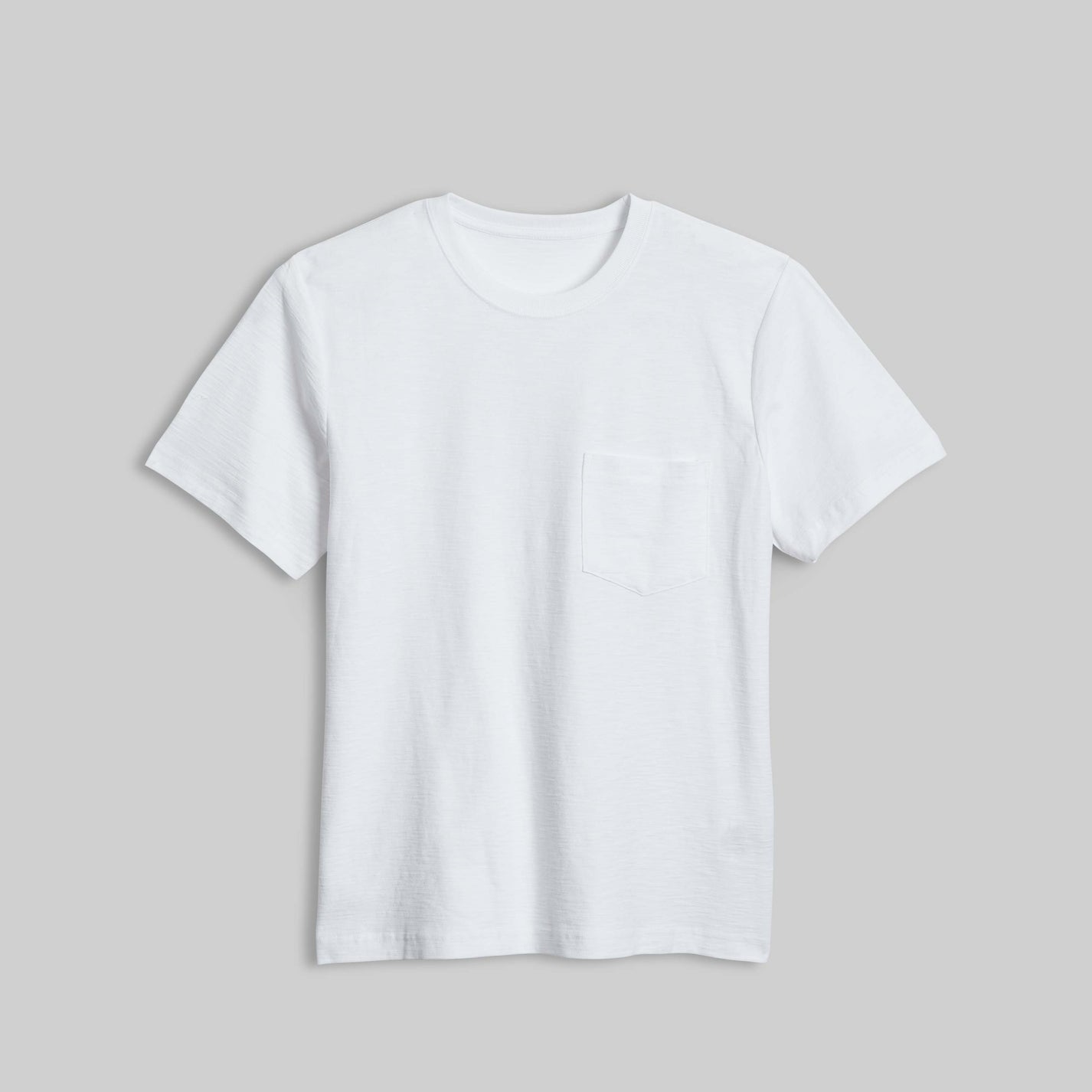 1017 Slub Pocket T-shirt - White - 230 GSM – House Of Blanks