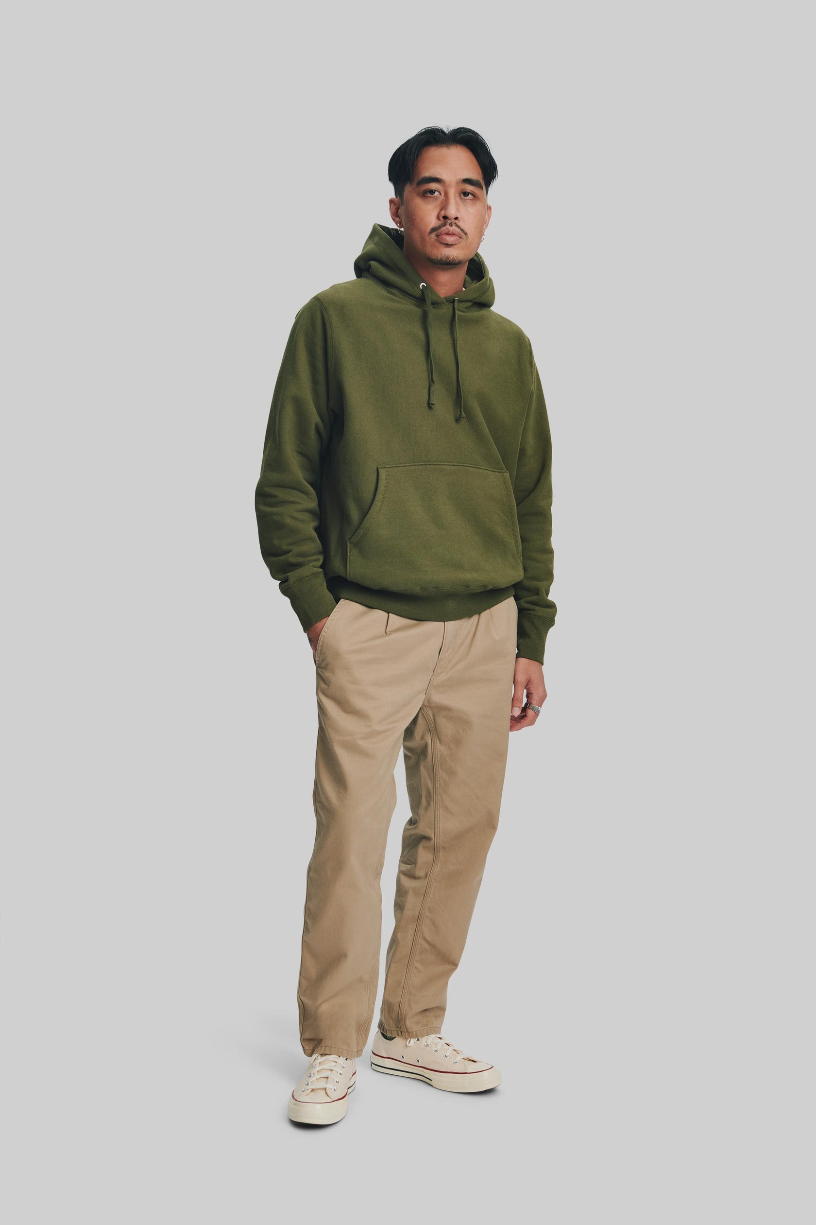 Hooded Sweatshirt - Olive Drab 400 GSM Fleece – House Of Blanks